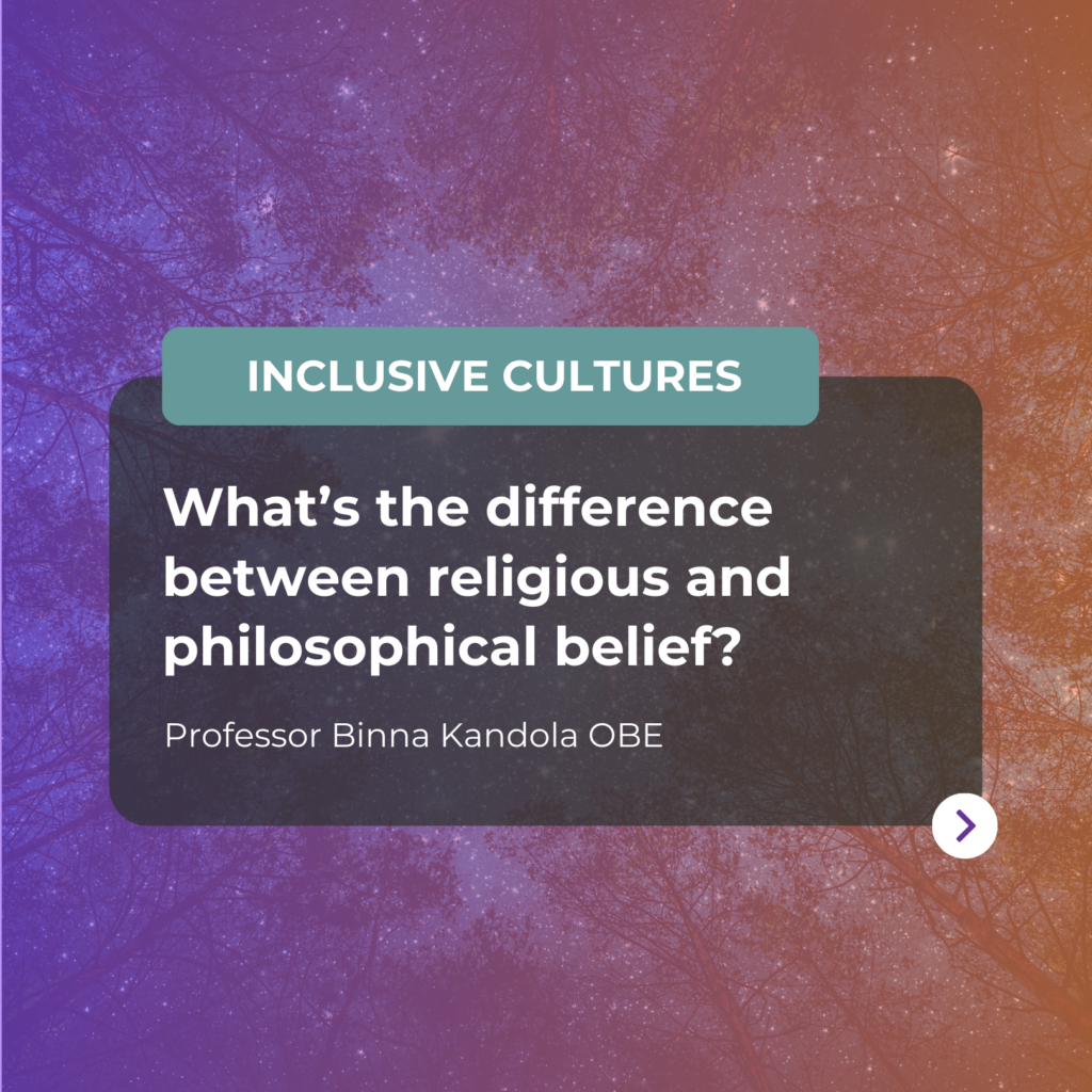 What’s the difference between religious and philosophical belief?
